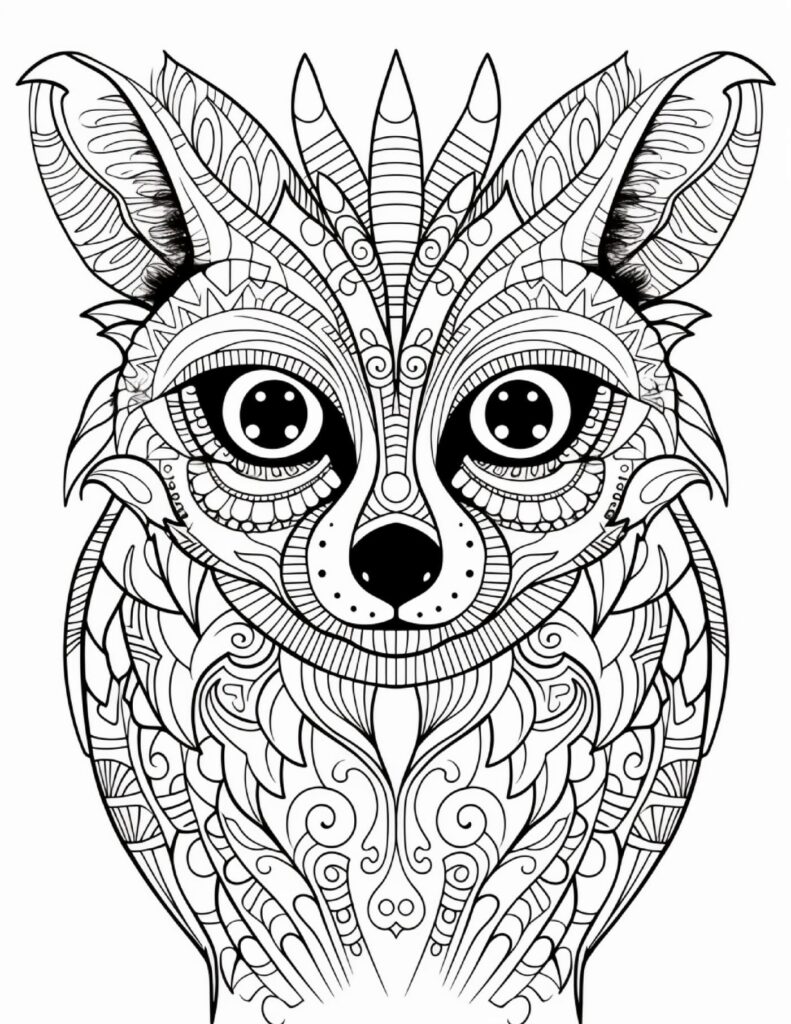 Animals Free Printable Adults Coloring Pages PDF