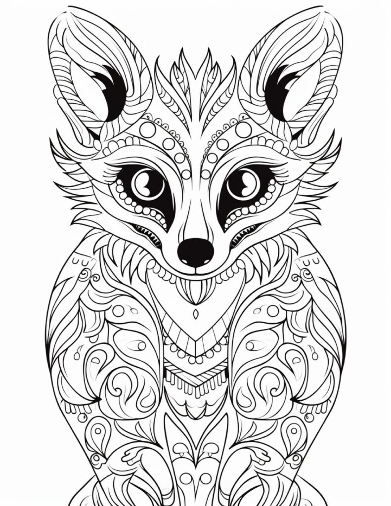 Animals Free Printable Adults Coloring Pages PDF