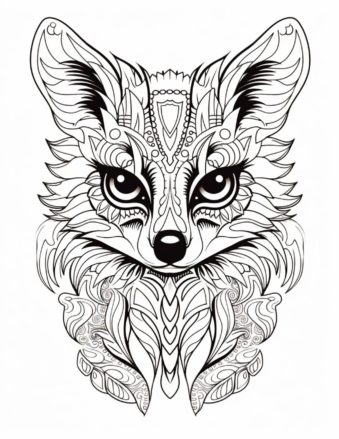 Animals Free Printable Adults Coloring Pages PDF