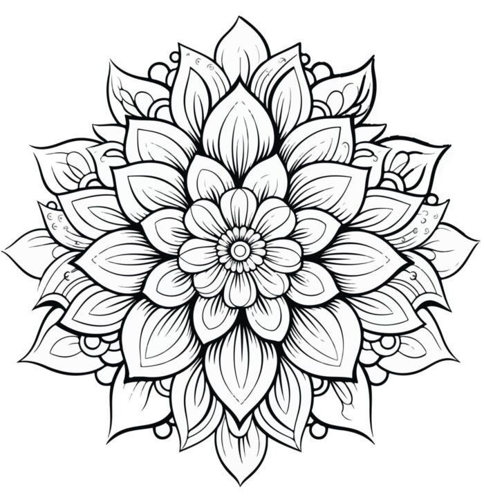 Mandala Flower Free Adult Coloring Pages PDF Printable