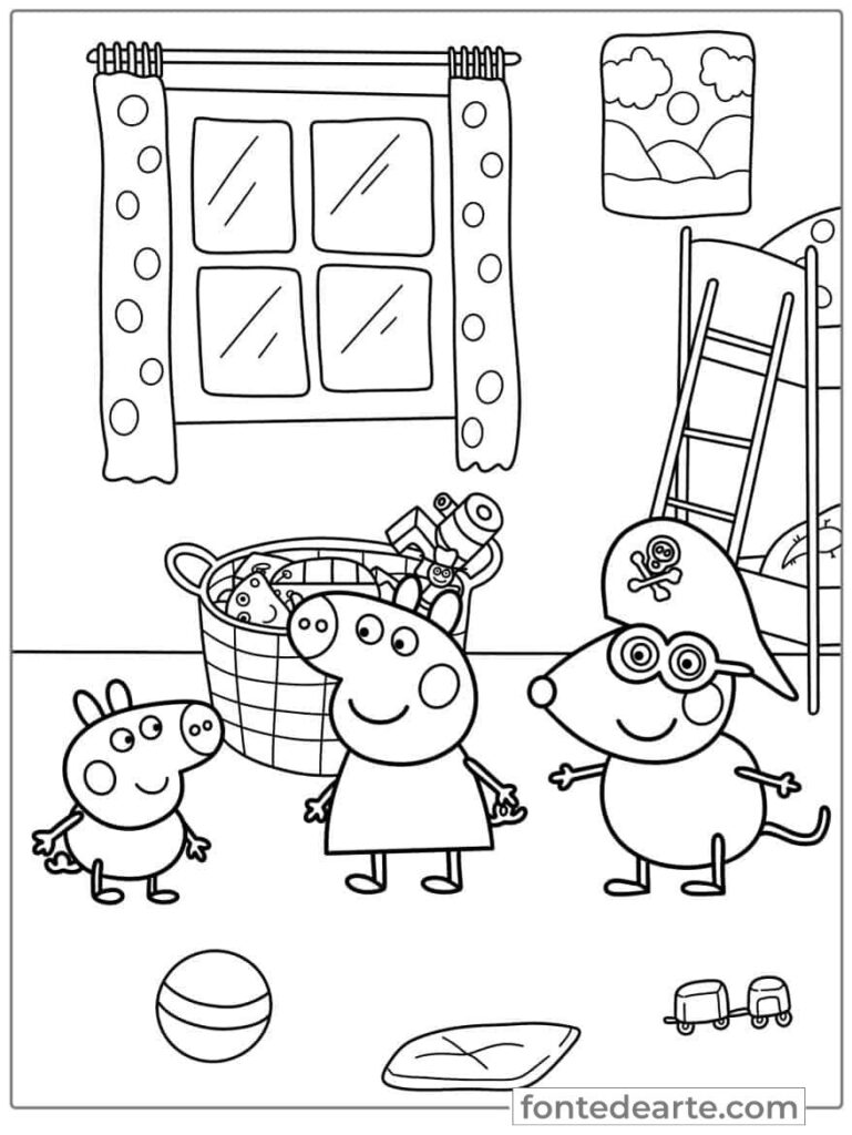 Desenhos Peppa Pig Para Colorir e Pintar Imprimir PDF