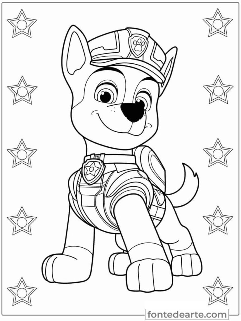 Desenhos da Patrulha Canina Para Colorir Imprimir PDF