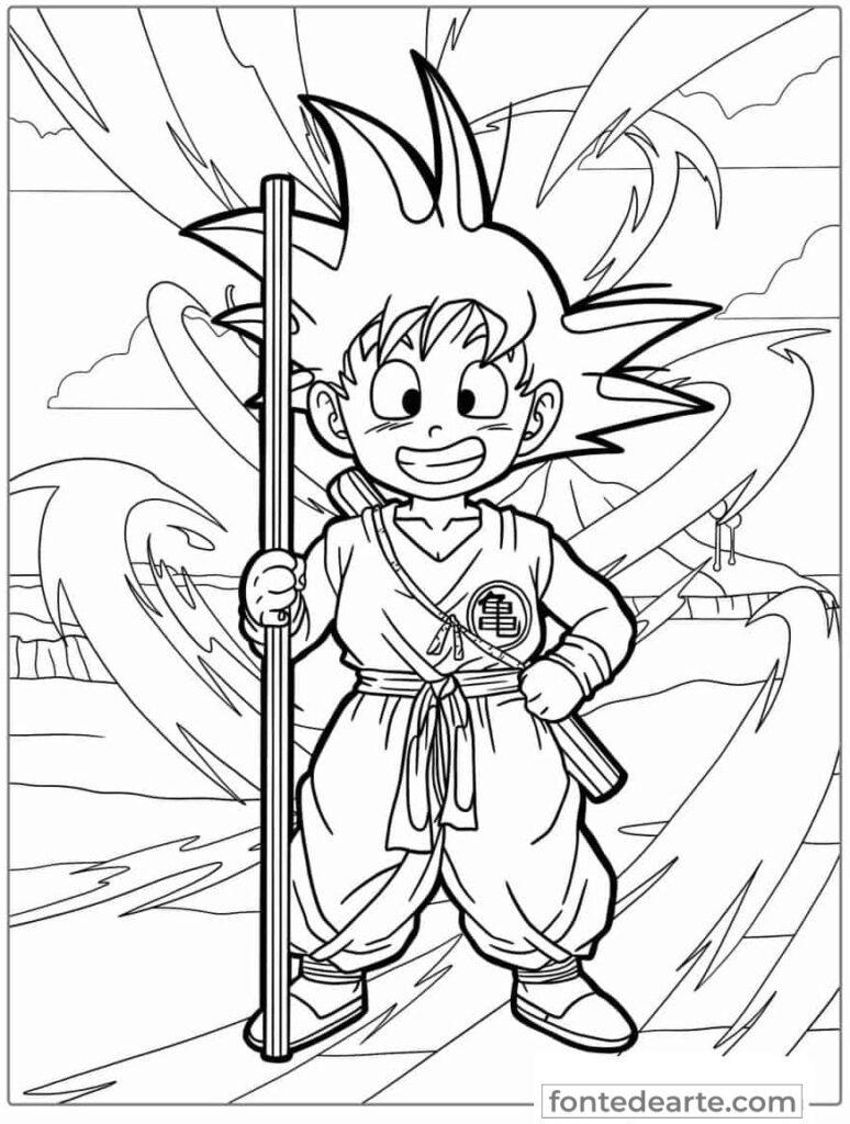 Desenhos Dragon Ball Para Colorir e Pintar - Imprimir PDF