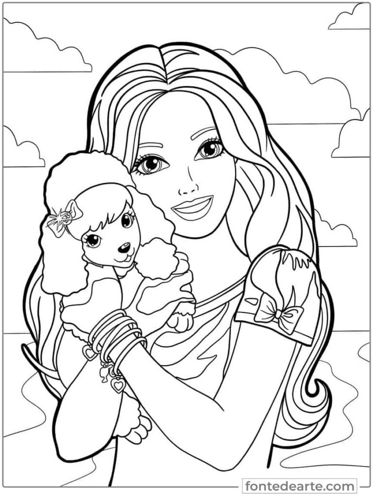 Desenhos Barbie Para Colorir e Pintar - Imprimir PDF