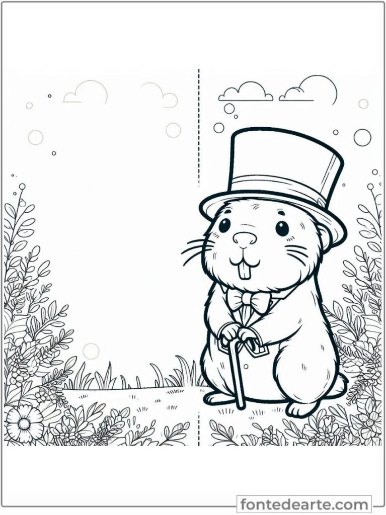 Capivara Fofinha Para Colorir E Pintar Imprimir Pdf