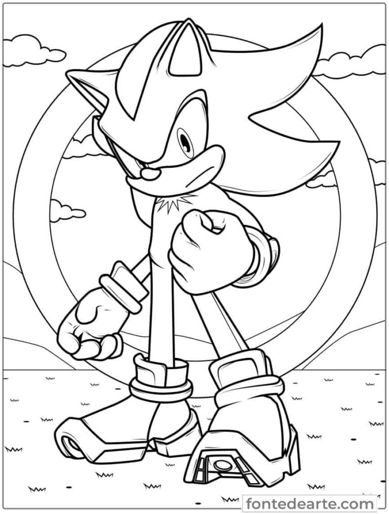 Desenhos Turma do Sonic Para Colorir e Pintar Imprimir PDF