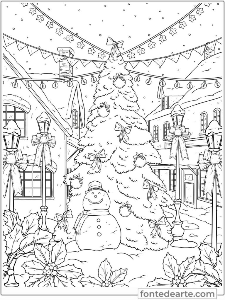 Desenhos de Natal Para Colorir e Pintar - Imprimir PDF