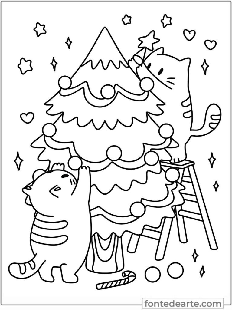 Desenhos de Natal Para Colorir e Pintar - Imprimir PDF