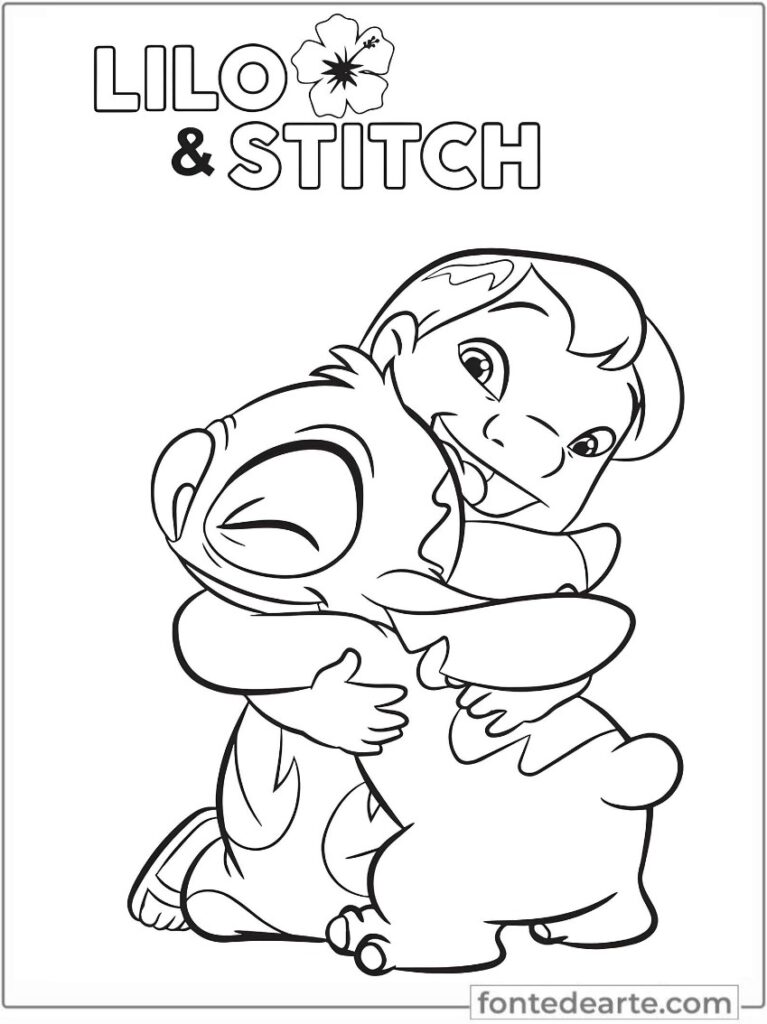 Desenhos Lilo e Stitch Para Colorir - Imprimir PDF